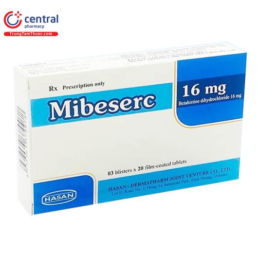 [CHÍNH HÃNG] Thuốc Mibeserc 16mg điều trị chứng chóng mặt