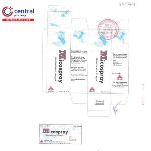 [CHÍNH HÃNG] Thuốc Micospray 15ml - Điều trị nấm ngoài da