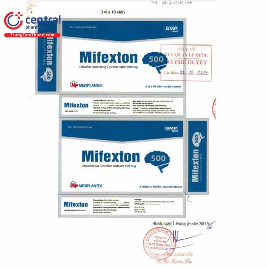 [CHÍNH HÃNG] Thuốc Mifexton 500mg điều trị bệnh não cấp, mạn tính
