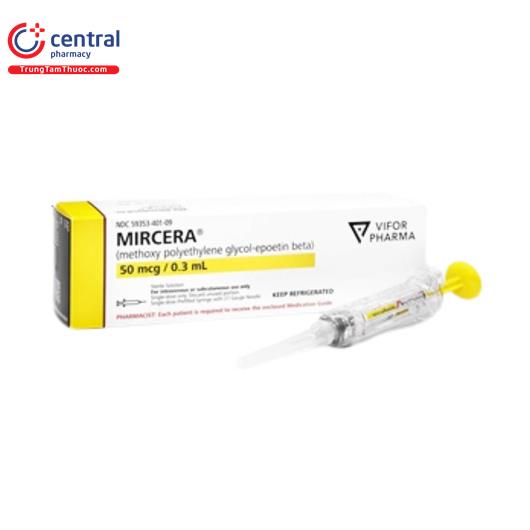 Thuốc Mircera 50mcg/0.3ml - Điều trị thiếu máu do bệnh thận mãn tính