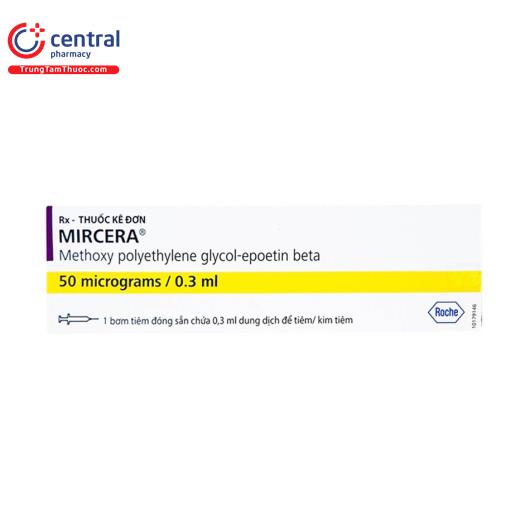Thuốc Mircera 50mcg/0.3ml - Điều trị thiếu máu do bệnh thận mãn tính