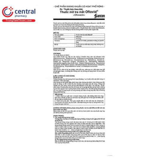 [CHÍNH HÃNG] Thuốc mỡ tra mắt Oflovid điều trị nhiễm khuẩn mắt