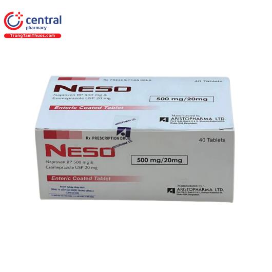 [CHÍNH HÃNG] Thuốc Neso 500mg/20mg giảm đau, chống viêm