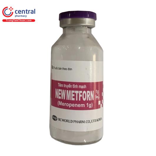 [CHÍNH HÃNG] Thuốc bột pha tiêm truyền tĩnh mạch Newmetforn Inj. 1g