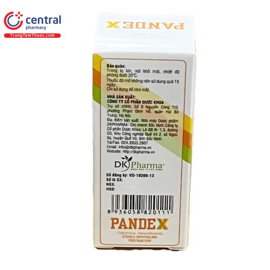 Thuốc Pandex 5ml: tác dụng, liều dùng, cách sử dụng