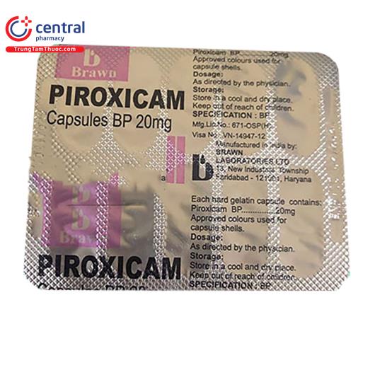 [CHÍNH HÃNG] Thuốc Piroxicam Capsules BP 20mg Brawn giảm đau hiệu quả