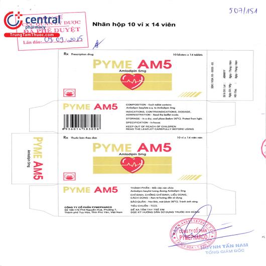 [CHÍNH HÃNG] Thuốc Pyme AM5 điều trị tăng huyết áp
