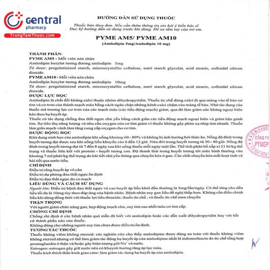 [CHÍNH HÃNG] Thuốc Pyme AM5 điều trị tăng huyết áp