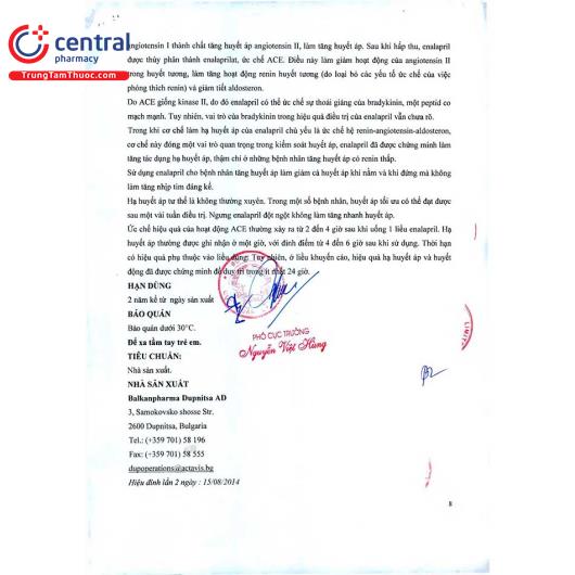 Thuốc Renapril 10mg: công dụng, cách dùng và lưu ý khi sử dụng