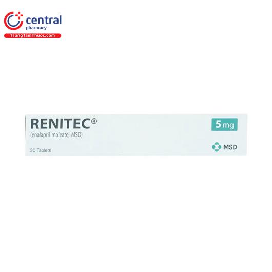 Thuốc Renitec 5mg (Hộp 30 viên): tác dụng, chỉ định, tương tác thuốc
