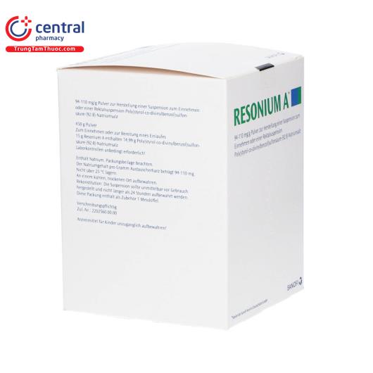 [CHÍNH HÃNG] Thuốc Resonium A Sanofi - Thuốc điều trị tăng kali máu