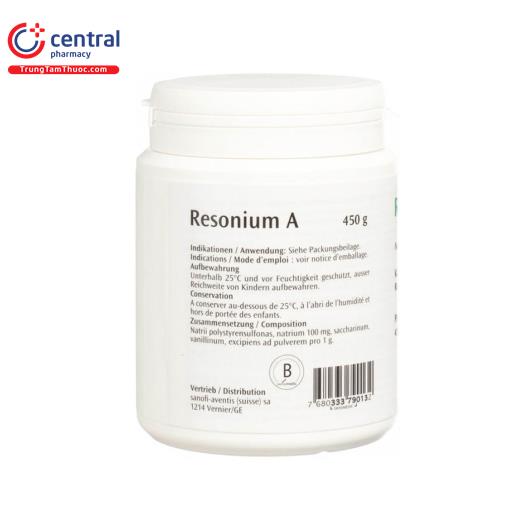 [CHÍNH HÃNG] Thuốc Resonium A Sanofi - Thuốc điều trị tăng kali máu