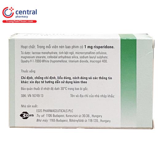 [CHÍNH HÃNG] Thuốc Rileptid 1mg-điều trị rối loạn tâm thần phân liệt