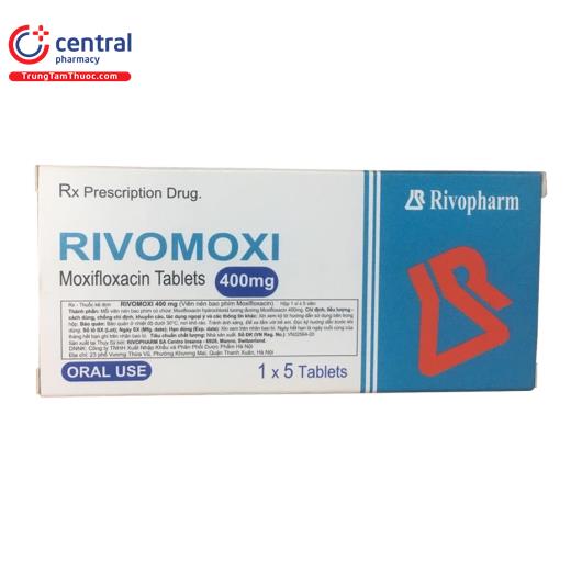 [CHÍNH HÃNG] Thuốc Rivomoxi 400mg điều trị viêm phổi, viêm xoang