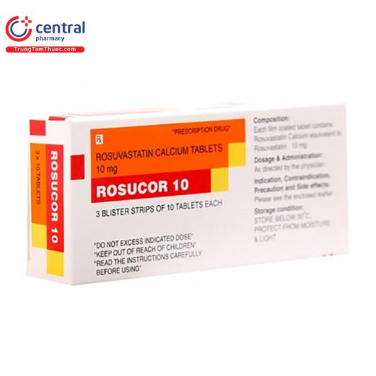 [CHÍNH HÃNG] Thuốc Rosucor 10 điều trị mỡ máu cao