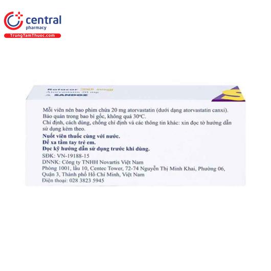 [CHÍNH HÃNG] Thuốc Rotacor 20mg - Thuốc làm giảm cholesterol máu