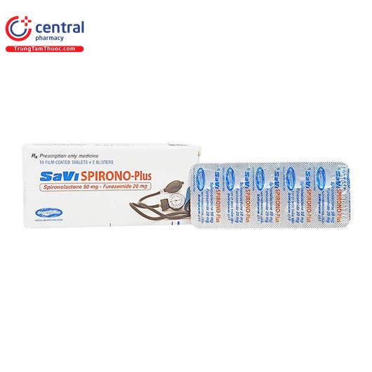 [CHÍNH HÃNG] Thuốc SaviSpirono-Plus 50/20 điều trị tăng huyết áp