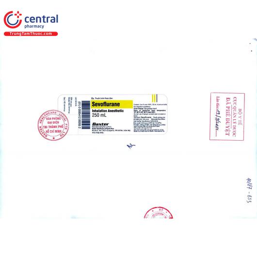 [CHÍNH HÃNG] Thuốc mê Sevoflurane 250ml Baxter Healthcare - gây mê