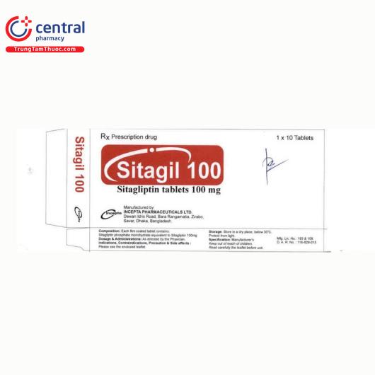 [CHÍNH HÃNG] Thuốc Sitagil 100 - Kiểm soát bệnh lý đái tháo đường