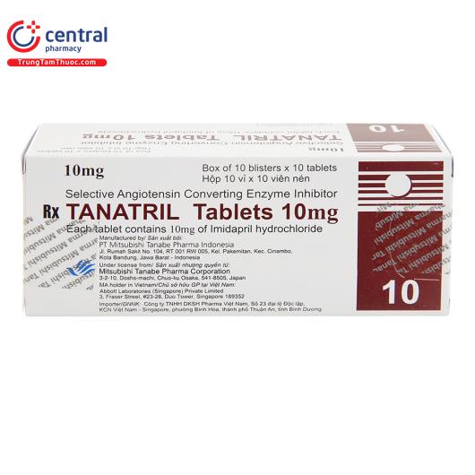 Thuốc điều trị cao huyết áp hiệu quả Tanatril Tablets 10mg