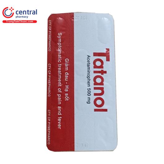 [CHÍNH HÃNG] Thuốc Tatanol 500mg: Giảm đau hạ sốt hiệu quả