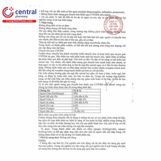 [CHÍNH HÃNG] Thuốc Terpincold Hà Tây- Thuốc điều trị ho hiệu quả