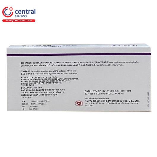 Thuốc Tesmon Injection "Tai Yu": Công dụng, liều dùng, chống chỉ định