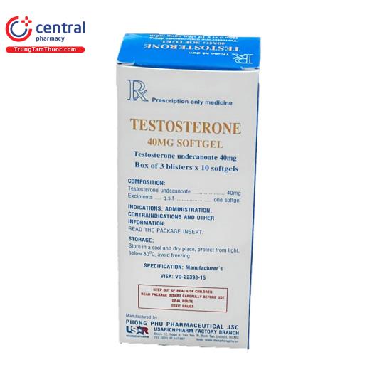 [CHÍNH HÃNG] Thuốc Testosterone 40mg Softgel thay thế Testosterone
