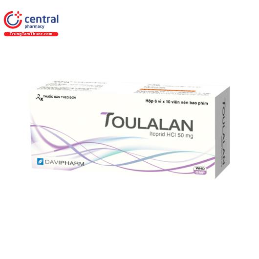 [CHÍNH HÃNG] Thuốc Toulalan 50mg điều trị triệu chứng dạ dày - ruột