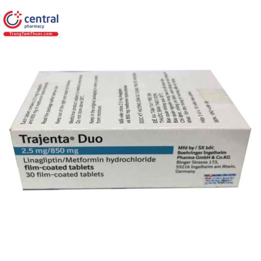 Thuốc Trajenta Duo 2.5mg/850mg hộp 30 viên trị bệnh đái tháo đường