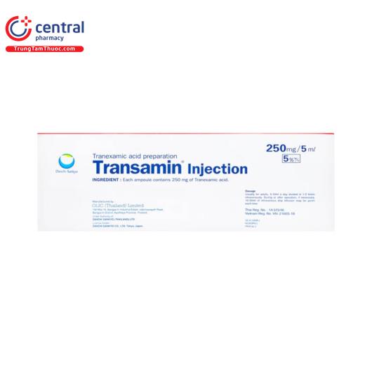 Thuốc Transamin Injection 250mg/5ml - Thuốc ngăn chảy máu phẫu thuật