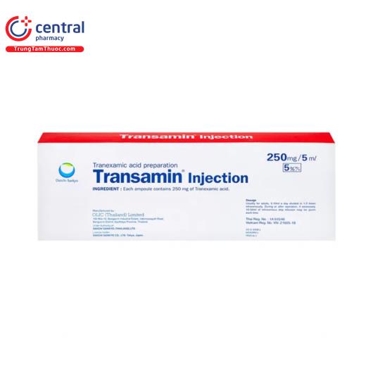 Thuốc Transamin Injection 250mg/5ml - Thuốc ngăn chảy máu phẫu thuật