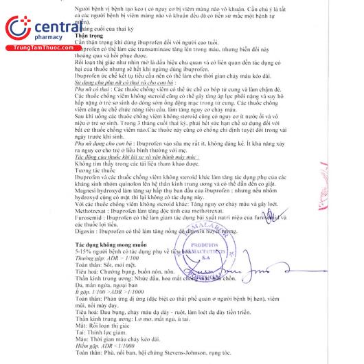 [CHÍNH HÃNG] Thuốc Trifene Dispersible điều trị giảm đau, chống viêm