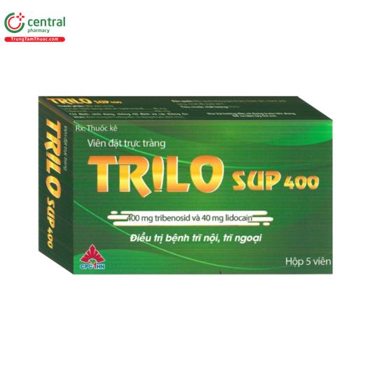 Thuốc Trilo Sup 400mg - Điều trị tại chỗ bệnh trĩ nội và trĩ ngoại