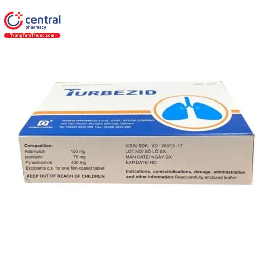 [CHÍNH HÃNG] Thuốc Turbezid điều trị lao: cách dùng, lưu ý