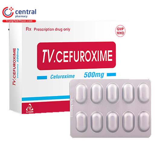 Thuốc TV.Cefuroxime 500mg điều trị nhiễm khuẩn đường hô hấp
