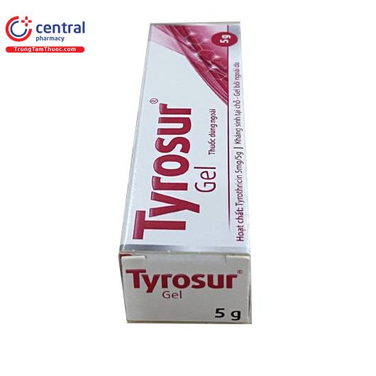 Thuốc Tyrosur Gel 5mg/5g điều trị, ngăn ngừa nhiễm khuẩn vết thương