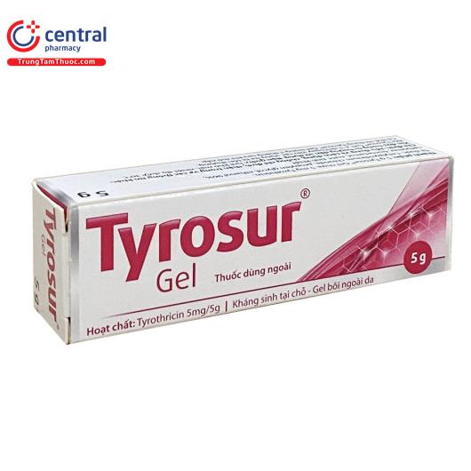 Thuốc Tyrosur Gel 5mg/5g điều trị, ngăn ngừa nhiễm khuẩn vết thương