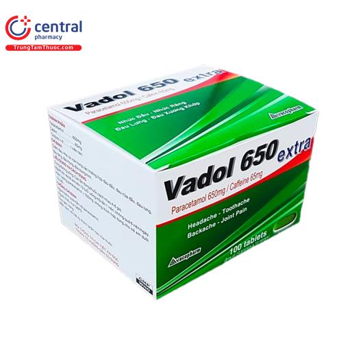 [CHÍNH HÃNG] Thuốc Vadol 650 extra điều trị các cơn đau