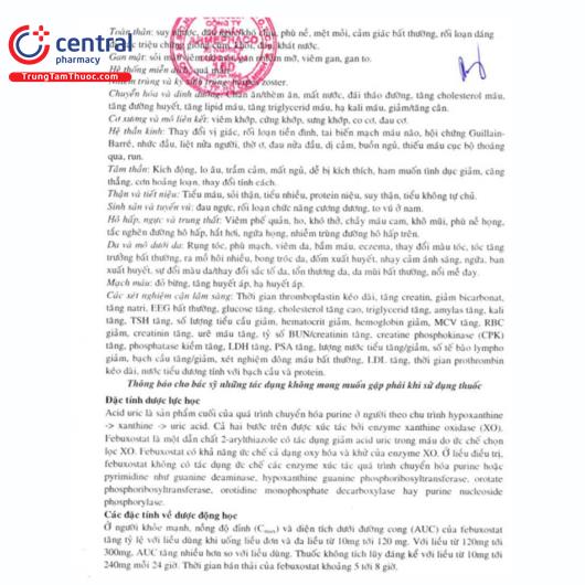 [CHÍNH HÃNG] Thuốc Vaidilox 40 - Thuốc điều trị Gout