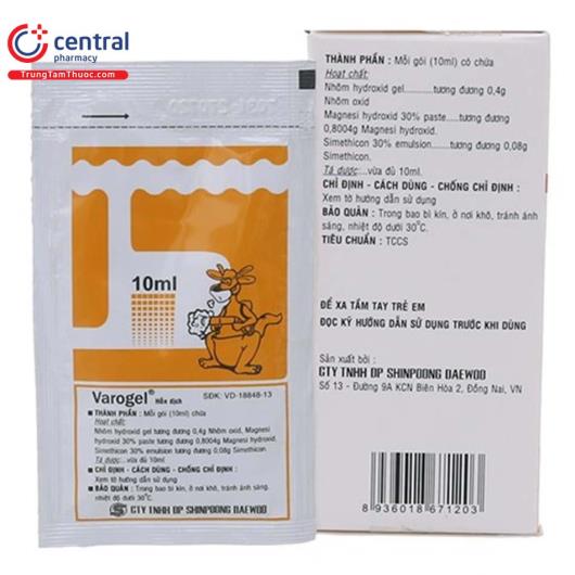 [CHÍNH HÃNG] Thuốc Varogel 10ml điều trị loét dạ dày, tá tràng