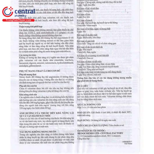 [CHÍNH HÃNG] Thuốc Vasblock 80mg điều trị tăng huyết áp hiệu quả