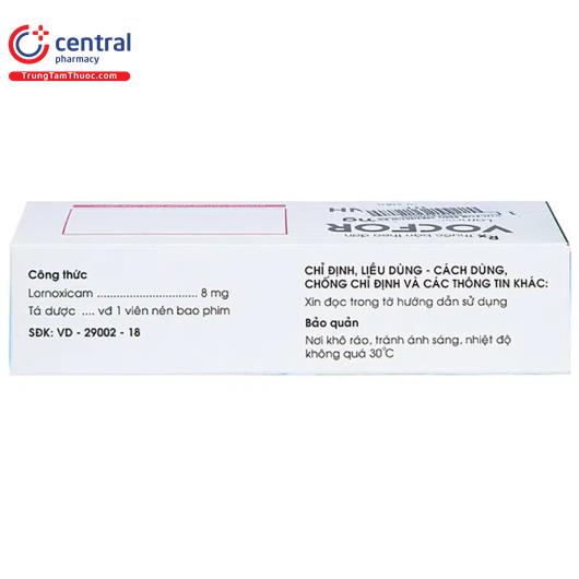 [CHÍNH HÃNG] Thuốc Vocfor 8mg - Thuốc giảm đau cho những cơn đau cấp