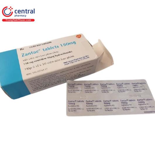 [CHÍNH HÃNG] Thuốc Zantac Tablets 150mg điều trị loét dạ dày tá tràng