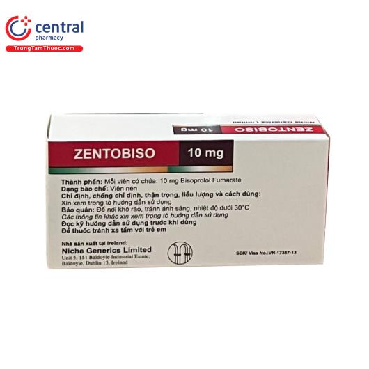 Thuốc Zentobiso 10mg: tác dụng, liều dùng và lưu ý khi sử dụng