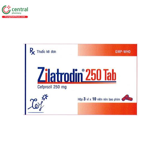 Thuốc Zilatrodin 250 Tab - Điều trị tăng nhiễm khuẩn nhẹ đến vừa