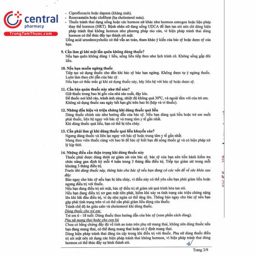 [CHÍNH HÃNG] Thuốc Zuiver 300mg giúp làm tan sỏi mật hiệu quả