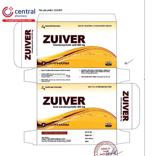 [CHÍNH HÃNG] Thuốc Zuiver 300mg giúp làm tan sỏi mật hiệu quả