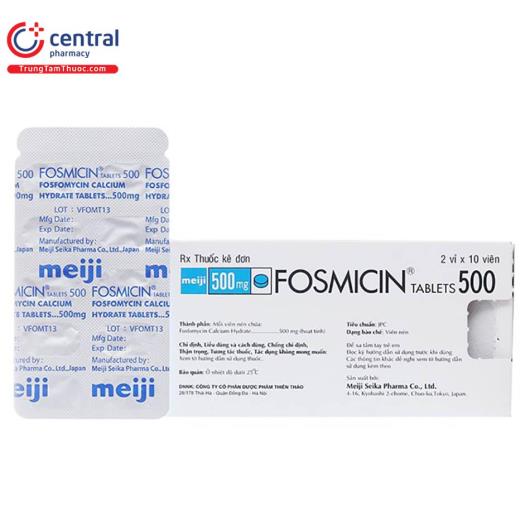 Thuốc Fosmicin 500mg: tác dụng, cách dùng và lưu ý sử dụng