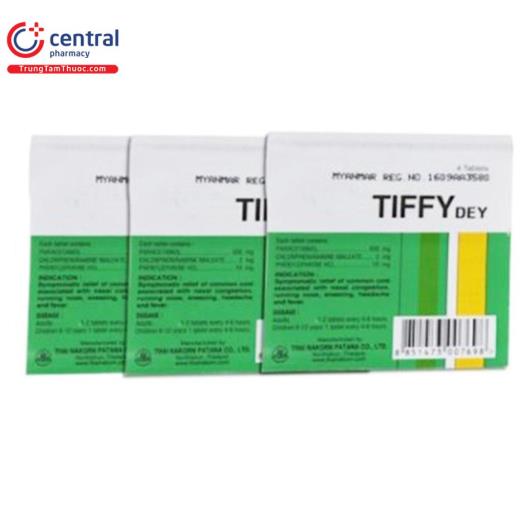 Thuốc Tiffy Dey (25 vỉ x 4 viên): Chỉ định, liều dùng & lưu ý sử dụng